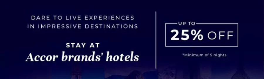 Accor - Up To 25% OFF 5+ Night Stays In South America